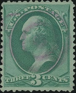 Stamp: George Washington (1732-1799), first President of the U.S.A ...