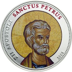 Coin: 1 Dollar (Saint Peter - Silver Plated) (Palau) (Twelve Apostles)