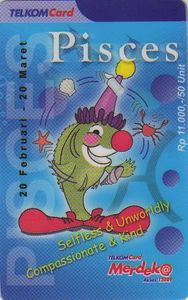 Phonecard: Zodiac 02 Pisces (Telkom Indonesia, Indonesia(Merdeka ...