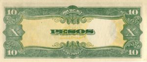 Banknote: 10 Pesos (Philippines(1943 ND Issue, Japanese Government) Wor ...