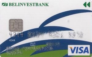Tarjeta de Banco: Belinvestbank (Belinvestbank, BielorrusiaCol:BY-VI-0092