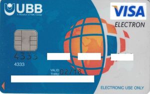 Tarjeta de Banco: UBB Visa Electron Globe - 04/13/003 (United Bulgarian ...