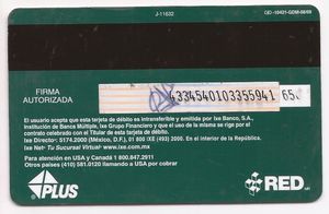 Bank Card: Ixe (Ixe Banco, MexicoCol:MX-VE-0046.03