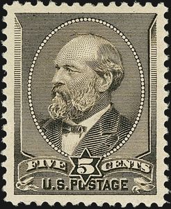 Stamp: James A. Garfield (1831-1881), 20th President of the U.S.A ...