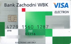 Bank Card: Visa VIP (Bank Zachodni WBK, PolandCol:PL-VE-0119.04
