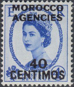 Stamp: Queen Elizabeth II (Morocco, British Post Office(Queen Elizabeth ...