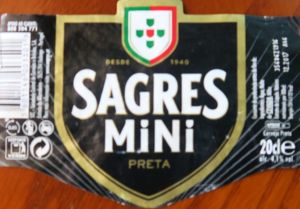 Drink Label: Sagres MiNi Preta (SCC-Sociedade Central de Cervejas e ...