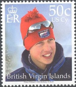 Stamp: William with ski cap & goggles (British Virgin Islands(Prince ...
