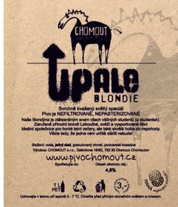 Drink Label: Upale Blondie (Pivovar Chomout Olomouc, Czech RepublicCol ...