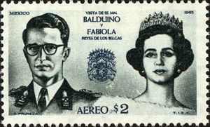 Stamp: Visit of king Balduino and Fabiola (Mexico(Belgian royal visit ...