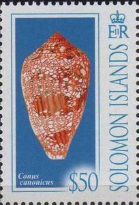 Stamp: Conus canonicus (Solomon Islands(Cone Shells) Mi:SB 1340,Sn:SB ...