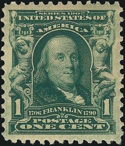 Stamp: Benjamin Franklin (1706-1790), Leading Author and Politician ...
