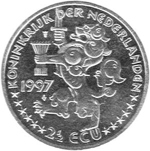 Coin: 2½ Ecu (400 Years Diplomatic Contact with Russia) (Netherlands ...