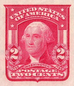 Stamp: George Washington (1732-1799), first President of the U.S.A ...