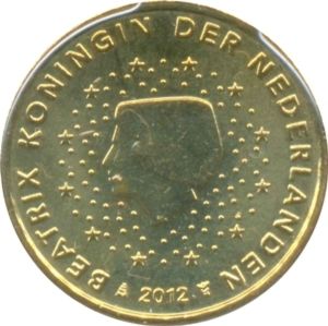 Coin: 10 Euro Cent (2012 European Soccer - Coloured orange "10 ...