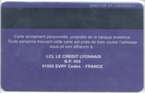Bank Card: LCL - Banque et Assurance (Credit Lyonnais, FranceCol:FR-GM ...