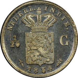 Moneda: 1/20 Gulden (stuiver) (Indias Orientales Holandesas(1817~1945 - Netherlands East Indies ...