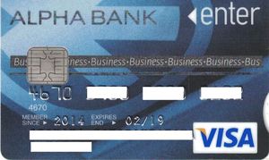 Bank Card: Alpha bank Visa Business Enter - 09/12/000 (ALPHA BANK ...