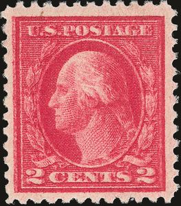 Stamp: George Washington (1732-1799), first President of the U.S.A ...