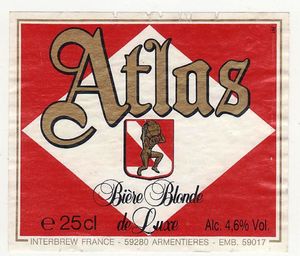 Drink Label: Atlas (Interbrew France, FranceCol:FR-BEER-000047 🏷️