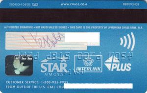 Bank Card: Chase check card (JPMorgan Chase Bank, United States of ...