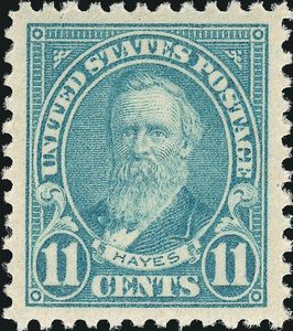 Stamp: Rutherford B. Hayes (1822-1893), 19th President of the USA ...