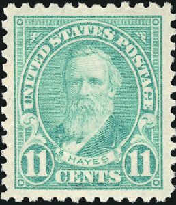 Stamp: Rutherford B. Hayes (1822-1893), 19th President of the USA ...
