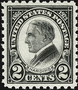 Stamp: Warren G. Harding (1865-1923), 29th President of the U.S.A ...
