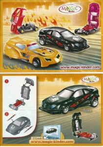Meal Toy: Black car (Kinder Surprise, Europe) (Kinder - Race Cars) Col ...