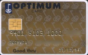 Bank Card: Bank Optimum (Bank Optimum, RussiaCol:RU-GM-0201.01