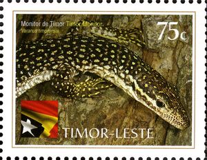 Stamp: Timor Monitor (Varanus timorensis) (East Timor(International ...