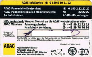 Functional Card: ADAC Plus (Car Assistance and Auto Clubs, Germany ...