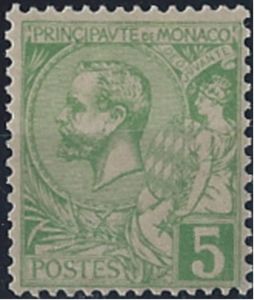 Stamp: Prince Albert I (1848-1922); allegorical figure (Monaco(Prince ...