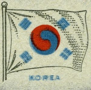 Stamp: Flag of Korea (United States of America(Overrun Countries Issue ...