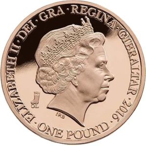 Coin: 1 Pound (Sir Douglas Bader Commemorative - Gold) (Gibraltar(2003 ...