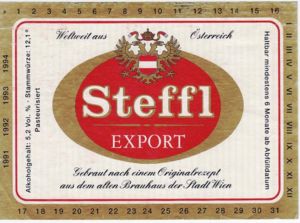 Drink Label: Steffl Export (Brau Union Österreich AG, AustriaCol:AT ...