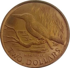 Coin: 2 Dollars (New Zealand(2003~2022 - 4th portrait of Elizabeth II ...