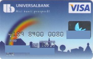 Bank Card: Rainbow (Universalbank, MoldovaCol:MD-VI-0012