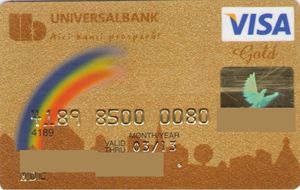 Bank Card: Gold (Universalbank, MoldovaCol:MD-VI-0013