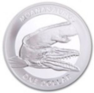Coin: 1 Dollar (Ancient Reptiles - Moanasaurus) (New Zealand(Numismatic ...