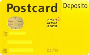 Bank Card: Postcard Deposito 2-A (PostFinance, SwitzerlandCol:CH-GM-0013.03