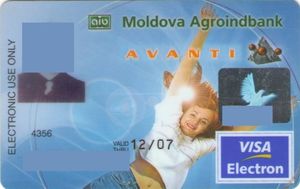 Bank Card: Avanti (Agroindbank, MoldovaCol:MD-VE-0006.01
