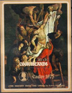 Stamp: Easter 1973. Descent from the Cross by Rubens (Cook Islands ...
