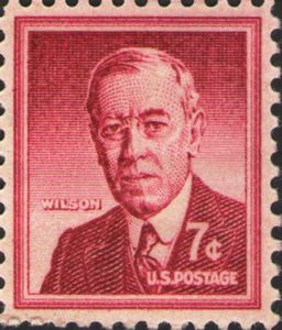 Stamp: Woodrow Wilson (1856-1924), 28th President of the U.S.A. (United ...