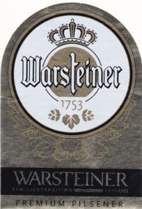 Drink Label: Warsteiner Premium Pilsner (Warsteiner Brauerei Haus ...