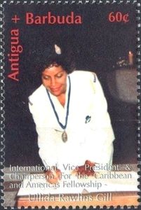 Stamp: Ullida Rawlins Gill (International Vice President) (Antigua and ...