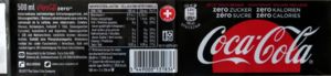 Drink Label: Coca-Cola (Coca-Cola HBC Schweiz AG, SwitzerlandCol:CH ...