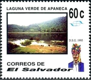 Stamp: Green Lagoon Apaneca (El Salvador(Tourism-1995) Mi:SV 1978,Sn:SV ...