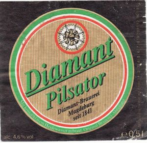 Drink Label: Diamant Pilsator (Diamant Brauerei, Germany, Democratic ...