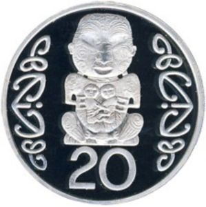 Coin: 20 Cents (Maori Language) (New Zealand) (Silver Edition) WCC:km81a